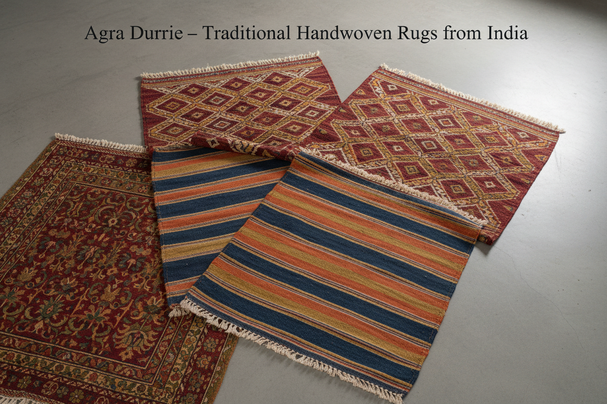 Agra Durrie – Traditional Handwoven Rugs from India – Krafteria