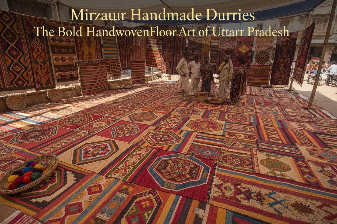 Mirzapur Handmade Durries The Bold Handwoven Floor Art of Uttar Prades ...