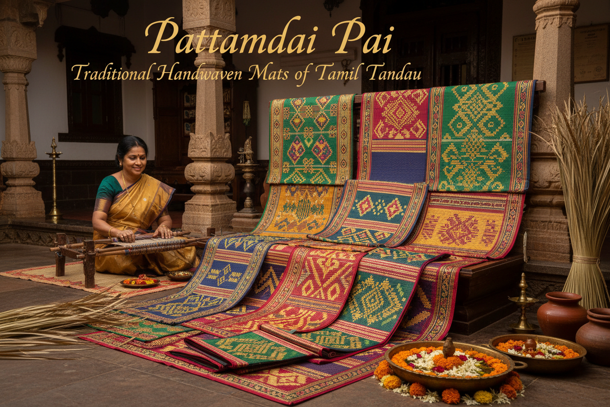 Pattamadai Pai Traditional Handwoven Mats of Tamil Nadu – Krafteria