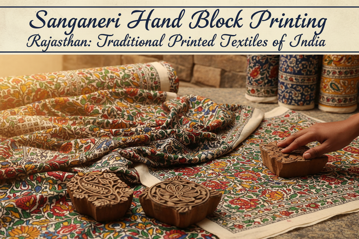 Sanganeri Hand Block Printing Rajasthan: Traditional Printed Textiles ...